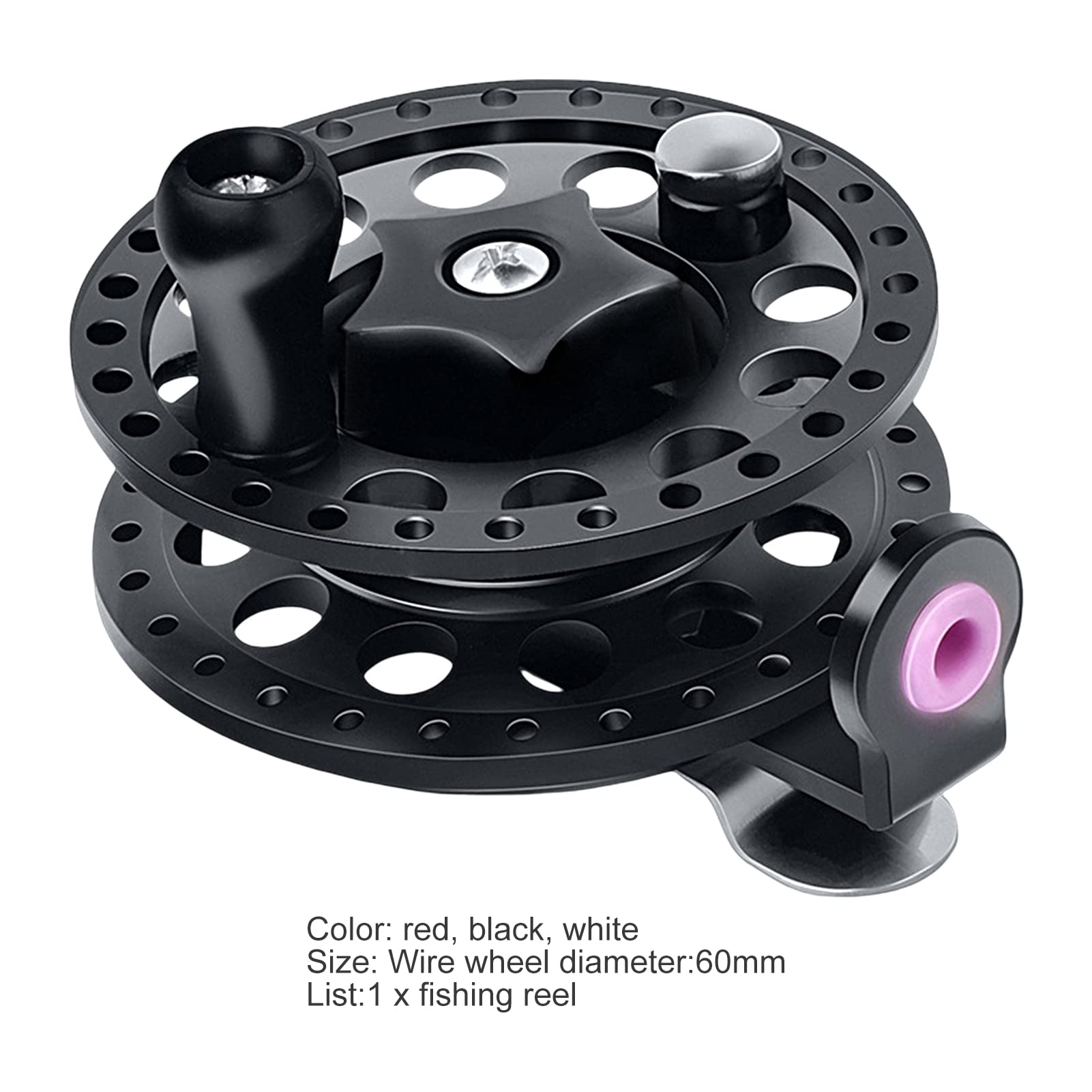 Smalibal Fly Reel Portable Smooth Lightweight Professional Baitcasting Fishing Reel Fishing Gear Black