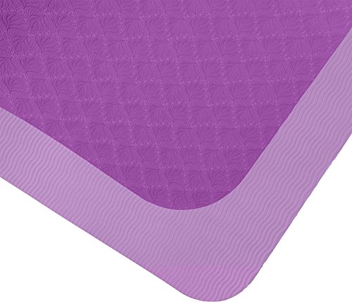 Life Energy 4mm TPE EkoSmart Yoga Mat - Yoga Repeat, Purple