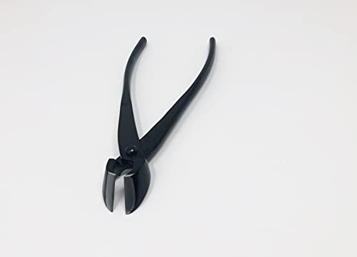 U-nitt 4-pc Bonsai Tool Set/House Plant Shears Black Carbon Steel: Concave Cutter; Knob Cutter; Wire Cutter; Basic Shears: in a Leather Case