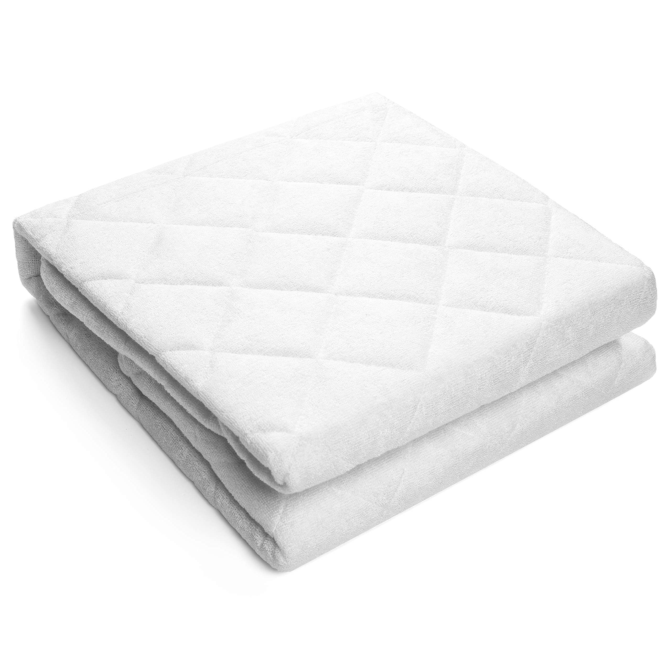 Organic Bamboo from Viscose Fitted Crib Mattress Protector Pad by Baby&Brooke β 100% Waterproof, Absorbent, Non-Toxic, Breathable Mattress Cover - (52"x 28"x 8")