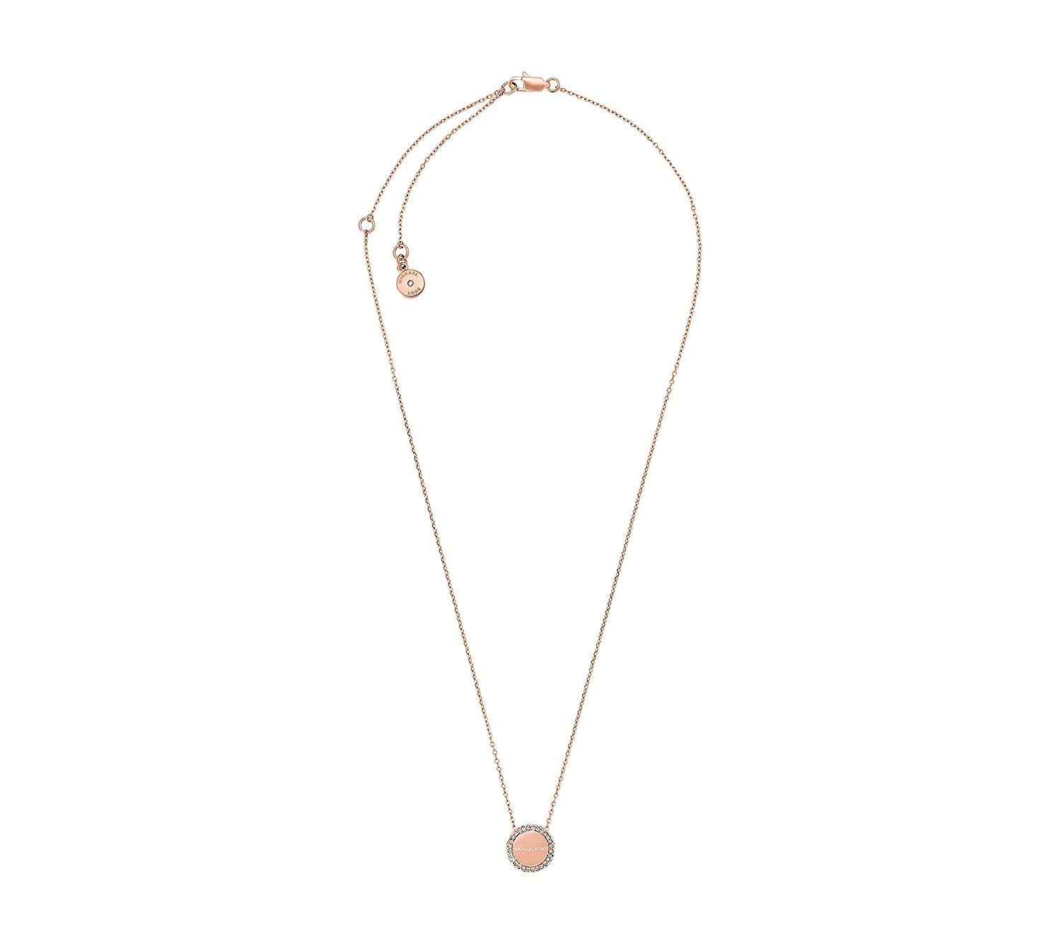 Michael Kors Women's Rose Gold-Tone Pendant Necklace MKJX6180791