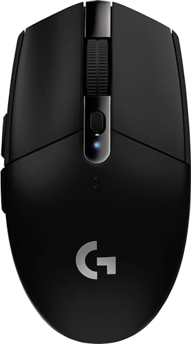 Logitech G305 Lightspeed Wireless Gaming Mouse, Hero Sensor, 12,000 DPI, Lightweight, 6 Programmable Buttons, 250h Battery Life, On-Board Memory, PC/Mac - Black (German Packaging)