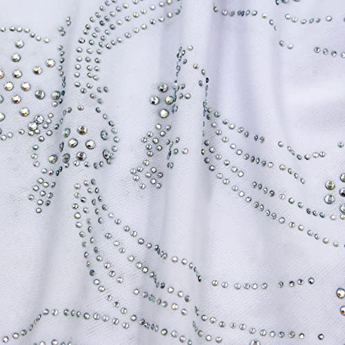 LEOMOSTE Women Glitter Crystal Rhinestone Muslim Headscarf Turban Hijab Cap Long Scarf Shawl Wrap