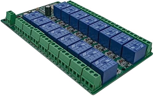 ZOHIKO WiFi Relay Module ESP8266 16 Channel WiFi Relay Module ESP 12F Development Board 5V/12V/24V/10A Power Supply Accessories