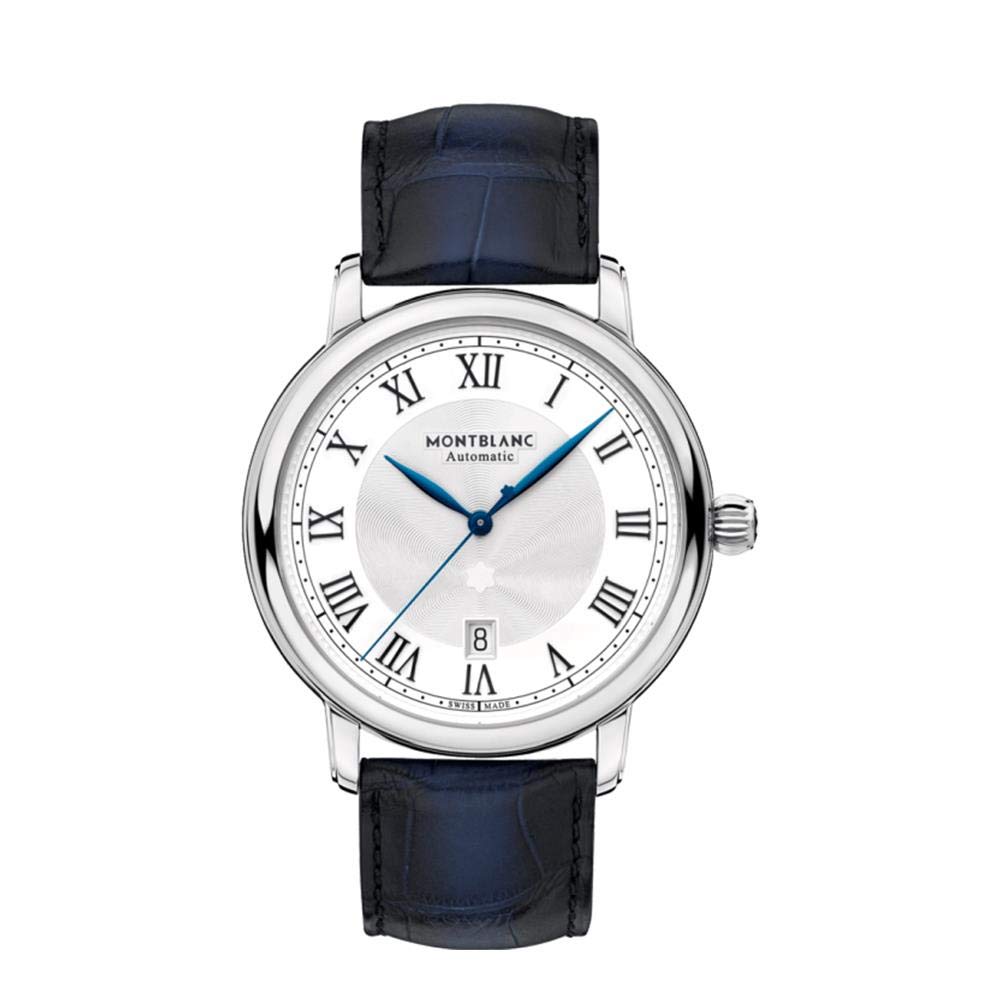Montblanc Men's Star Legacy 42mm Blue Alligator Leather Band Steel Case Automatic Analog Watch 119956