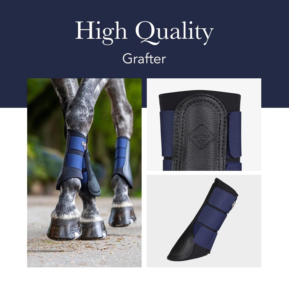 LeMieux Grafter Brushing Horse Boots - Protective Gear and Training Equipment - Equine Boots, Wraps & Accessories (Black - XLarge)