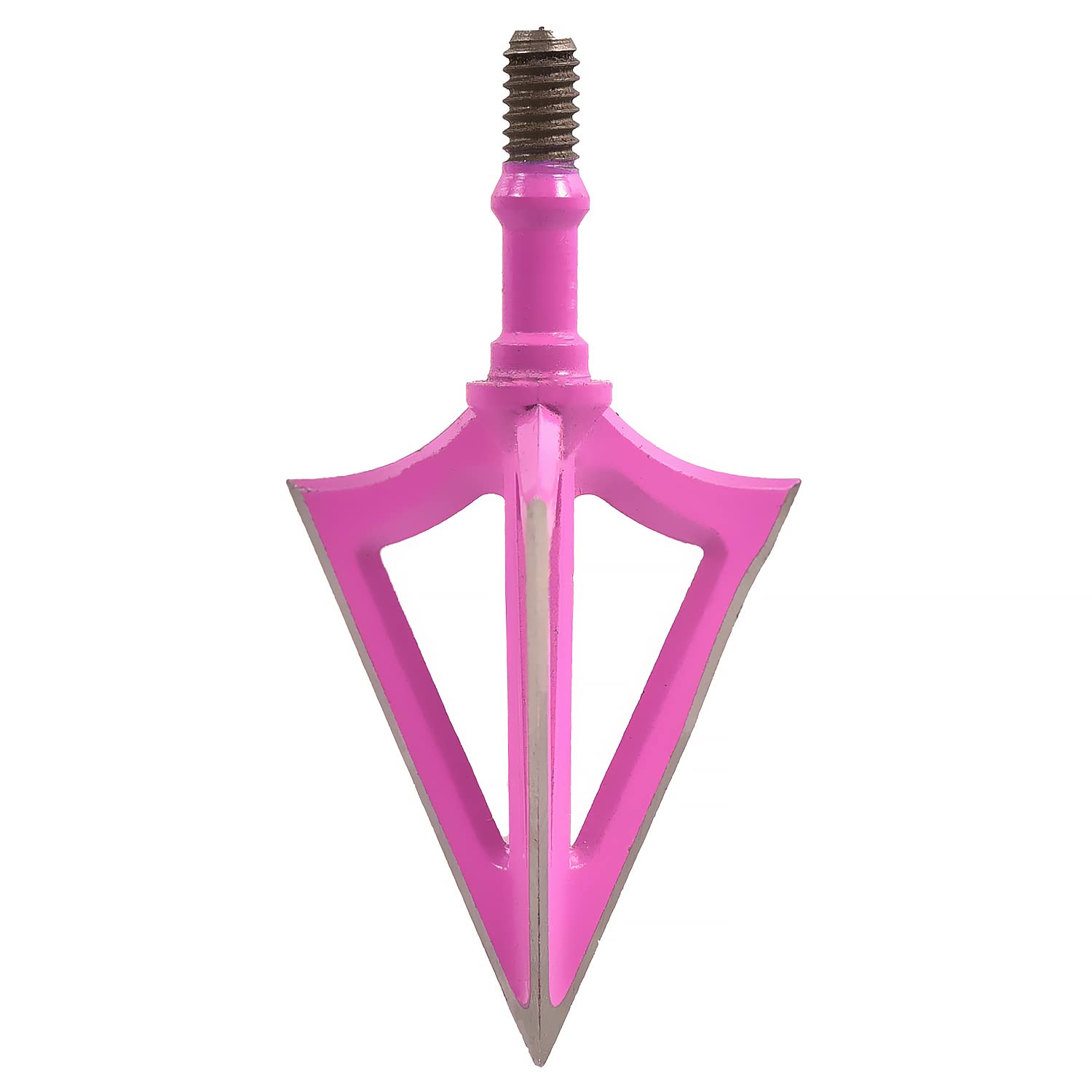 Scoland Shooter Hunting Broadheads 100 Grain Stainless Steel Fixed Blade Arrow Tips Archery Arrowhead for Crossbow and Compound Bow(Pink 12)