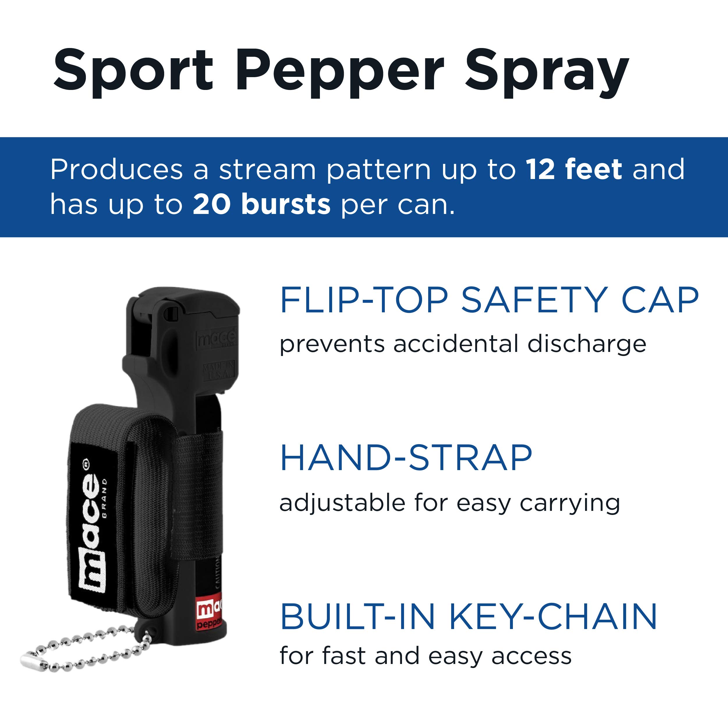 Mace Brand All Day Security Kit (Black) β Includes Mace Brand Night Defender Pepper Gel with LED Light, Mace Personal Pepper Spray, and Mace Sport Spray β Great for Self-Defense Any Time of Day