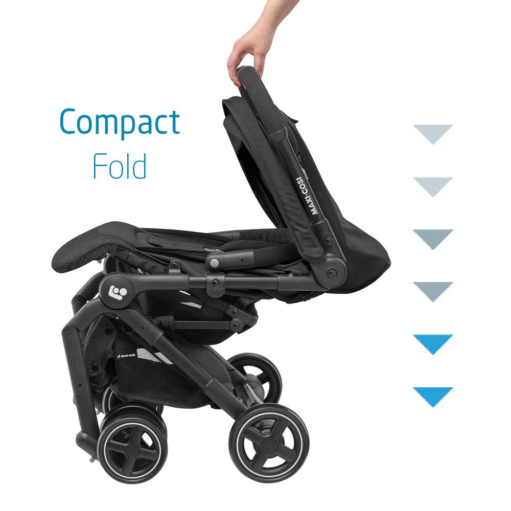Maxi-Cosi Lara Lightweight Ultra Compact Stroller, Nomad Black, One Size (CV364ETK)