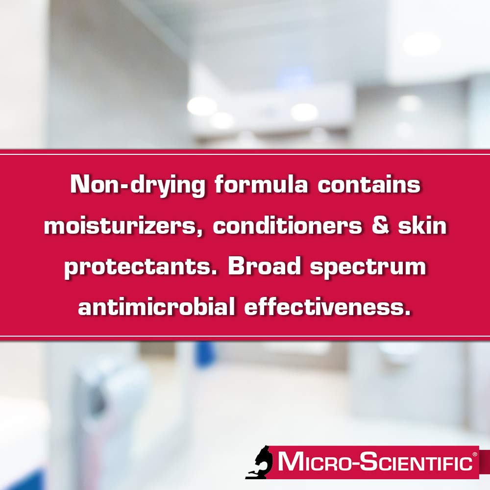 Micro-Scientific Antimicrobial Opti-Scrub Liquid Skin Cleanser for Hands, Body, Skin, Scalp - Broad Spectrum, Contains Moisturizers & Skin Protectants - 18oz Pump Bottles (2 PACK)…