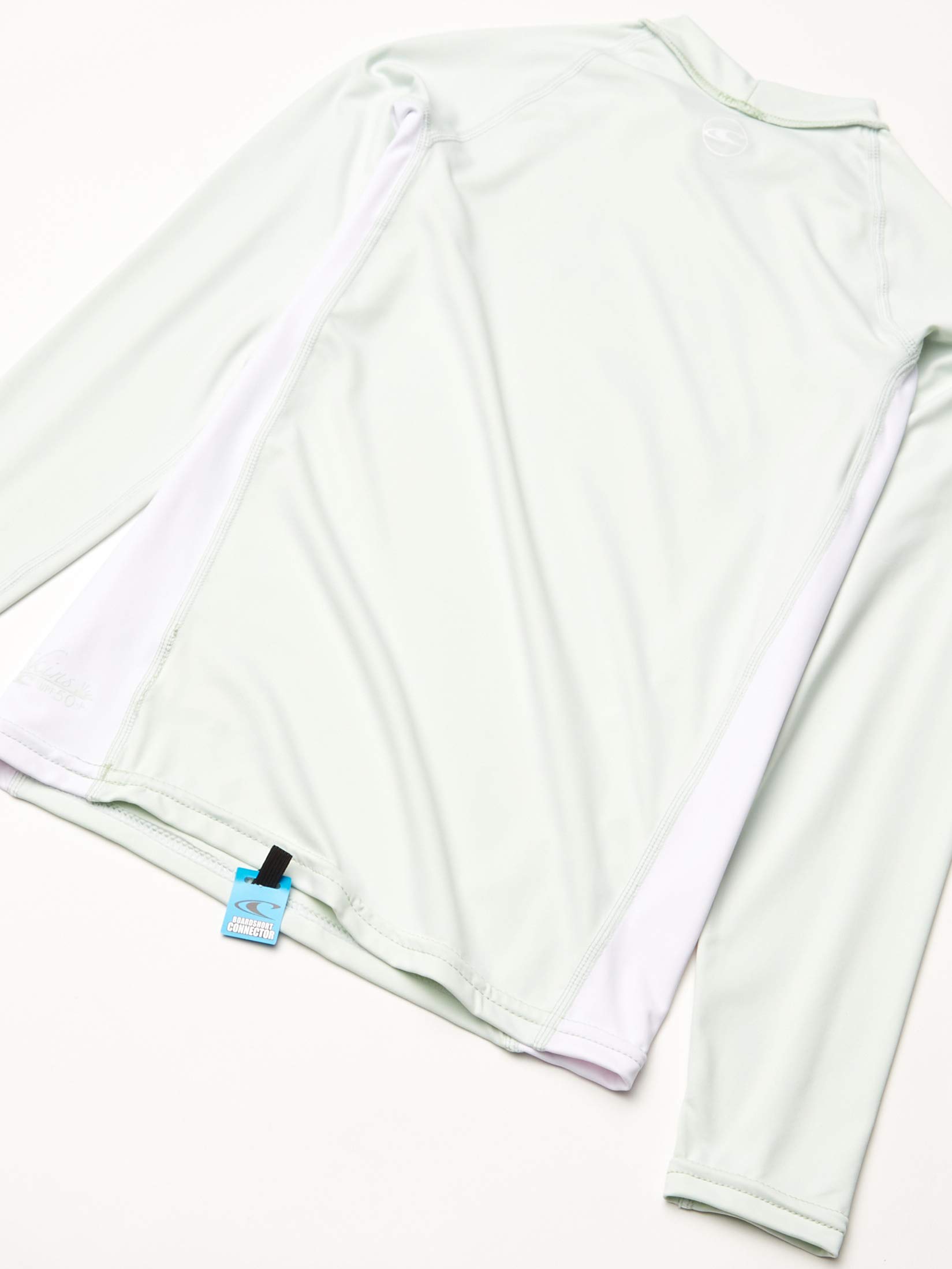 O'Neill Girl's Premium Skins UPF 50+ Long Sleeve Rash Guard, Fresh Mint/White/Fresh Mint, 10