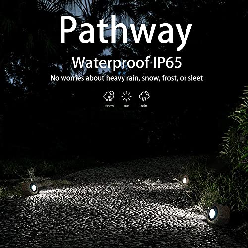 Timeflies Solar Rock Lights, 2 Pack Outdoor Decorative Garden Spot Lights for Pathway, Walkway, Yard, Landscape, Patio(Cool White)