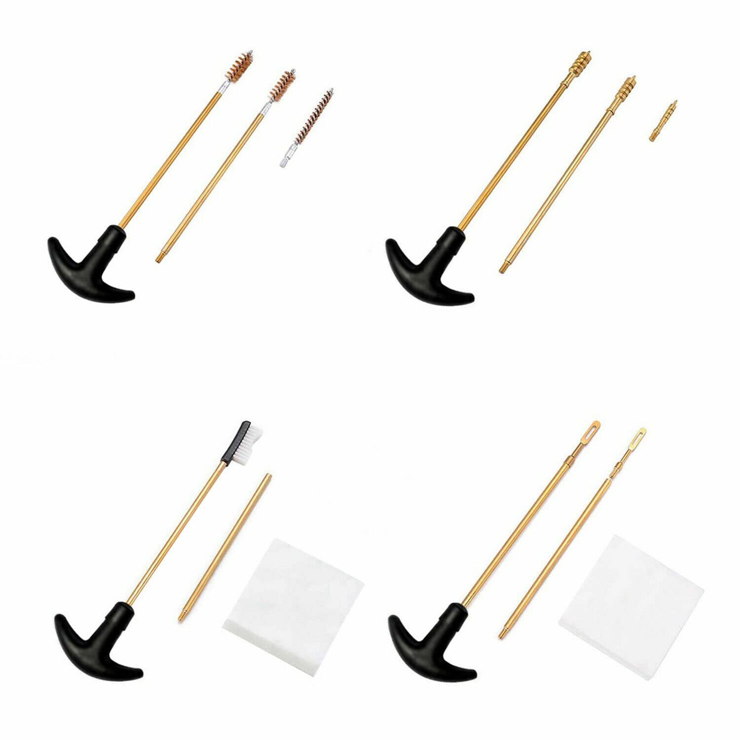 WINCENTPRO Gun Cleaning Kit, Universal Handgun Cleaning Kit for .22 .357/.38/9mm .40 .45 Caliber Pistol Cleaning Kit for All Guns with Carrying Case Portable Bronze Bore Brush