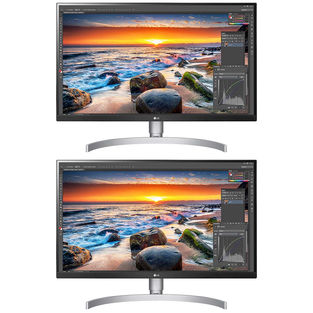 LG 27UL850-W 27-inch 4K UHD IPS LED Monitor with VESA DisplayHDR 400 (2-Pack)
