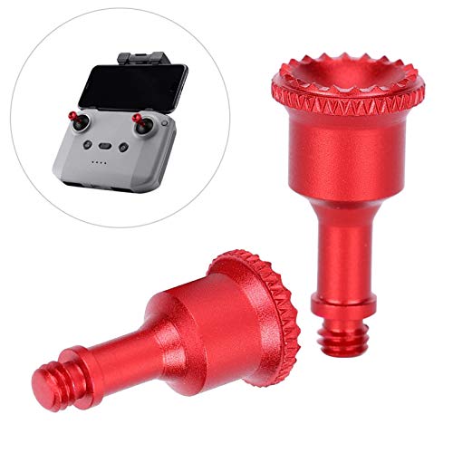 Uxsiya Remote Control Joystick Thumb Rocker 1Pair Aluminum Alloy for Meet All You Needs Drone Accessories for Women and Men(red)