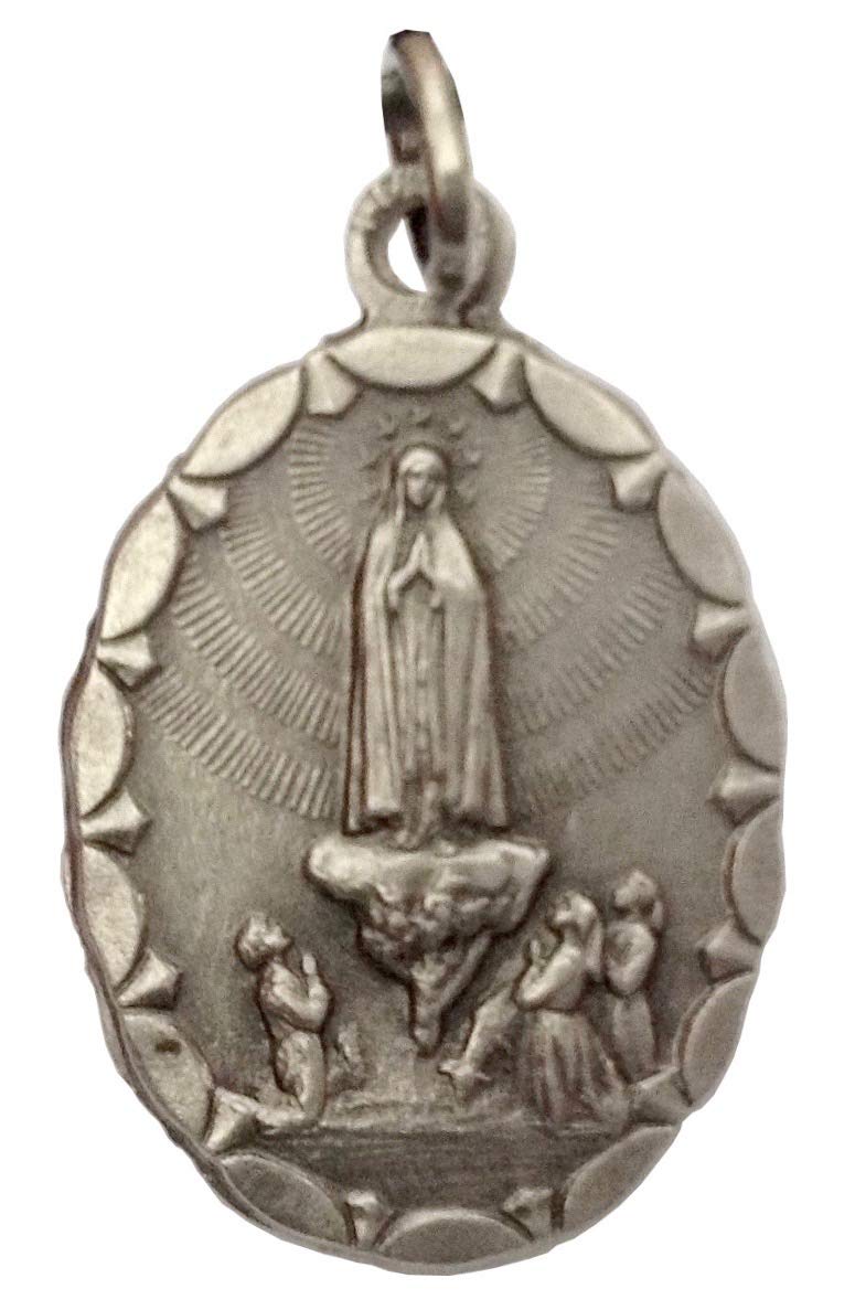 MADONNA OF FATIMA MEDAL (OUR LADY OF FATIMA)- OVAL SHAPE -100% MADE IN ITALY - THE PATRON SAINTS MEDALS