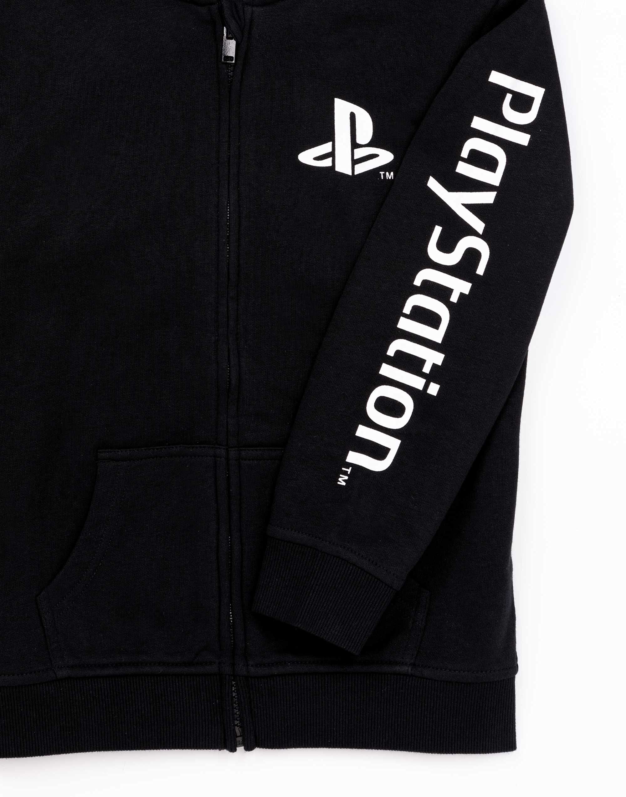 Playstation Kids Hoodie Zip Up Boys Games Logo Black Jumper Jacket 5-6 Years