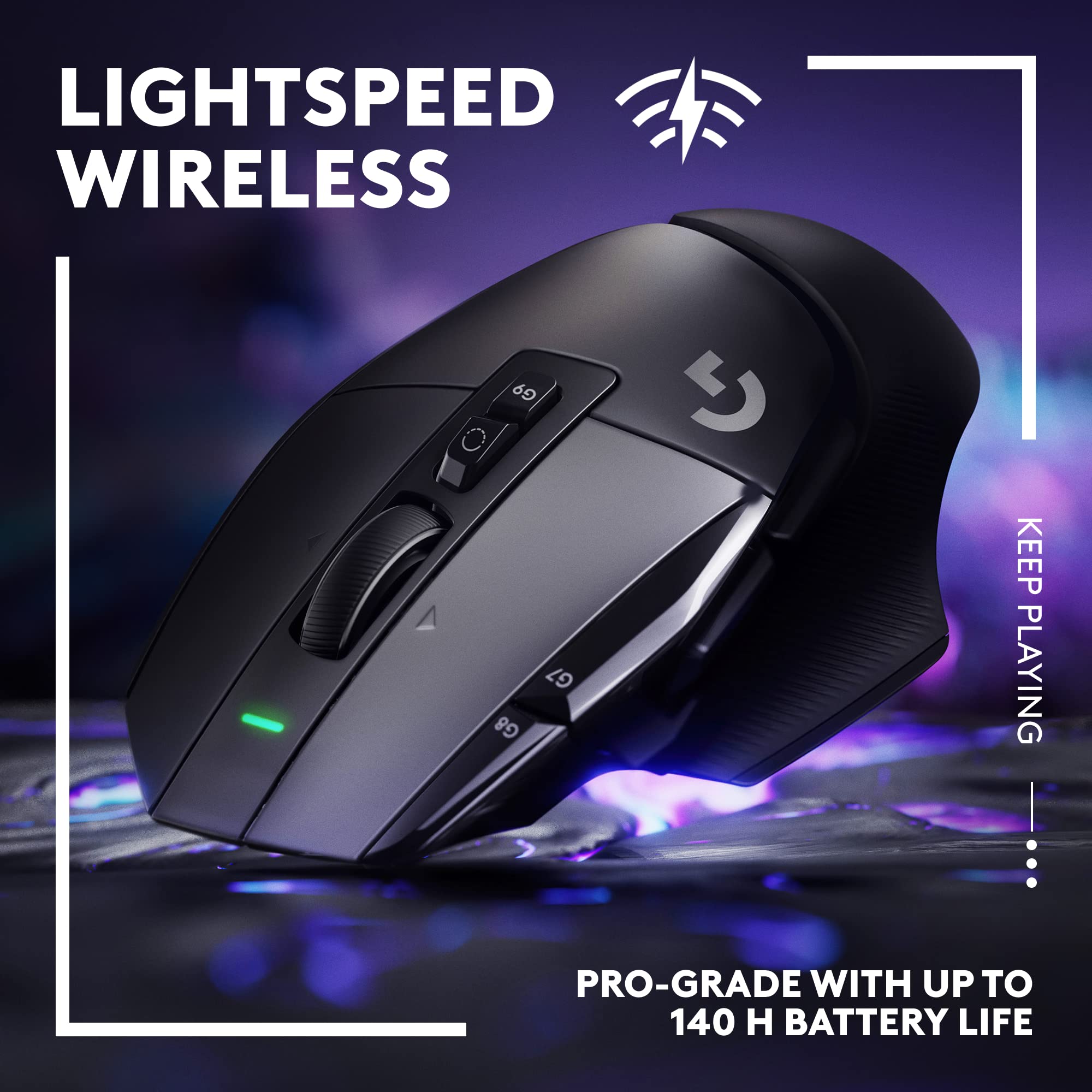 Logitech G502 X Lightspeed Wireless Gaming Mouse + Powerplay Wireless Charging System - Black