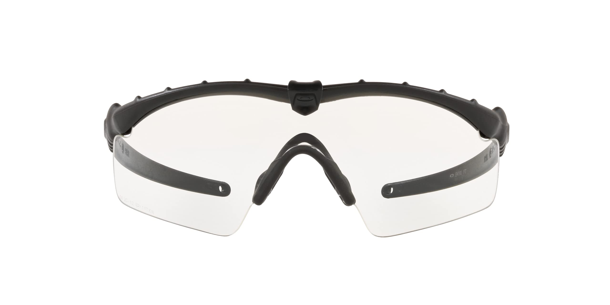 Oakley Men's OO9146 SI Ballistic M Frame 3.0 Rectangular Sunglasses, Matte Black/Clear, 32 mm