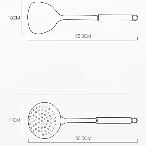Lorier 3 Piece Stainless Steel Kitchen Utensil Set Noodle Spoon Kitchen Cooking Tool Not Easily Deformed