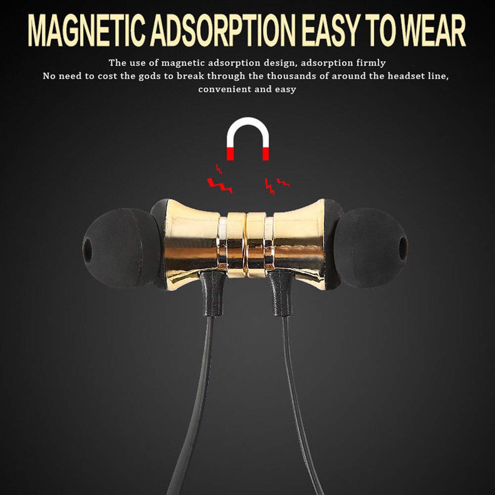 MOHALIKO Wireless Earbuds, Earbuds, Bluetooth 4.2 Headphones, XT11 in-Ear Wireless Bluetooth Sport Magnetic Headset Stereo Music Earphones for Work, Home Office Black