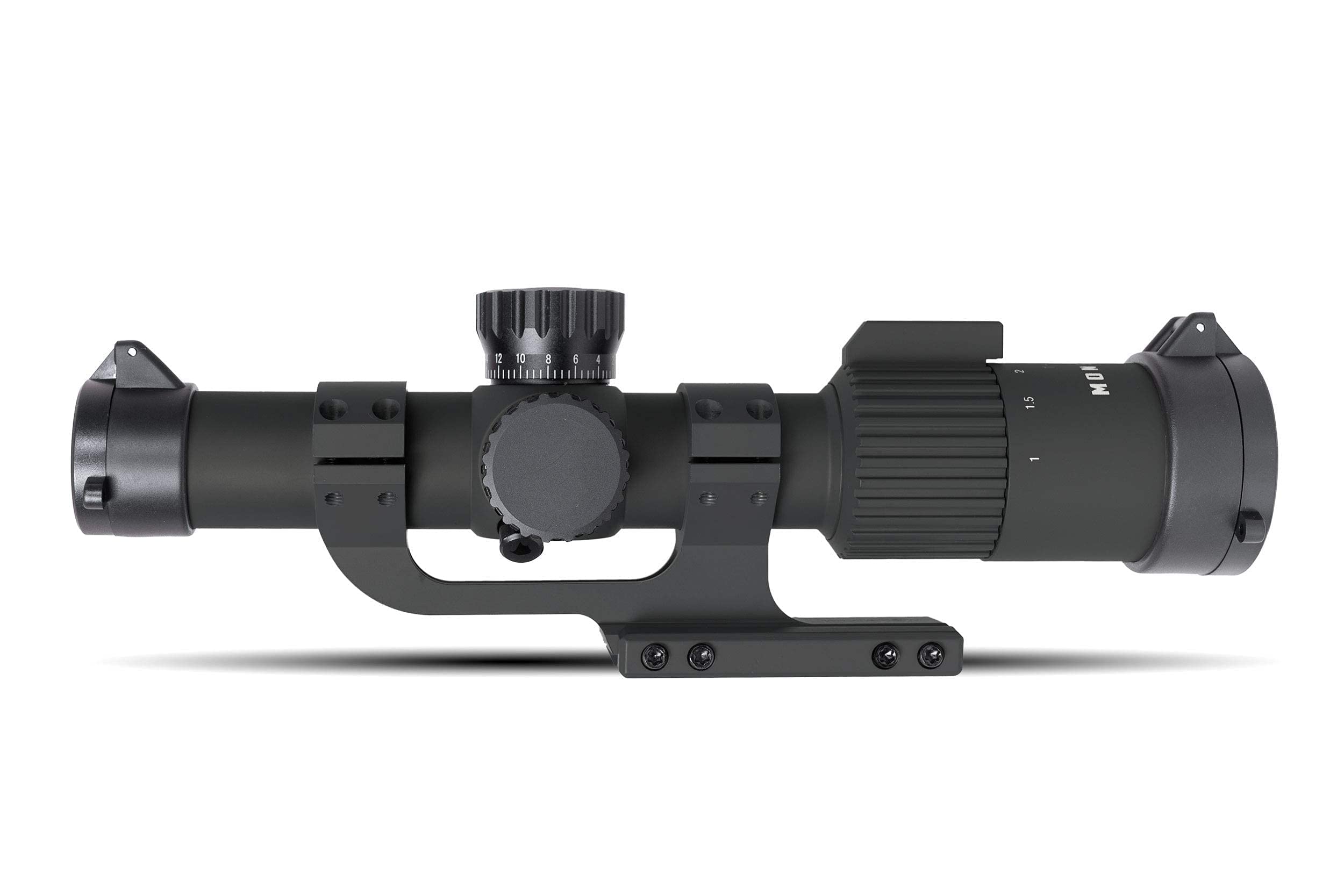 Monstrum G3 1-4x24 First Focal Plane FFP Rifle Scope | ZR300 H-Series Offset Scope Mount | Bundle
