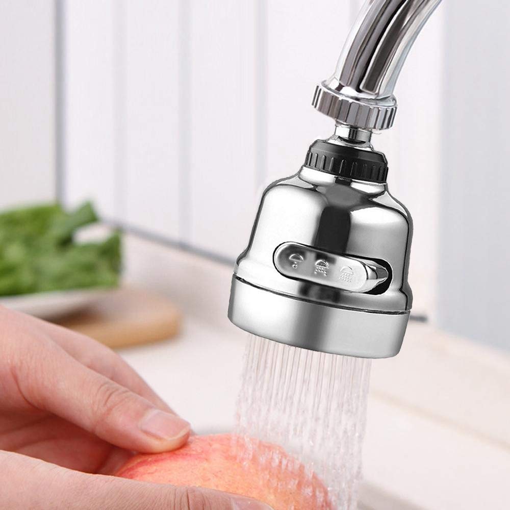 Movable Kitchen Tap Head, 360° Rotatable Water Saving Faucet Nozzle, Anti -Splash Tap Booster Shower for Kitchen, Water Faucet Filter Regulator