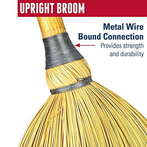 Weiler 44547 Household Upright Broom, Corn & Fiber Fill, 54" Overall Length (Pack of 12)