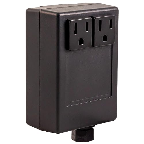 Westbrass RASB-2B3-05 Sink Top Waste Disposal Air Switch and Dual Outlet Control Box, Flush Button, Polished Nickel