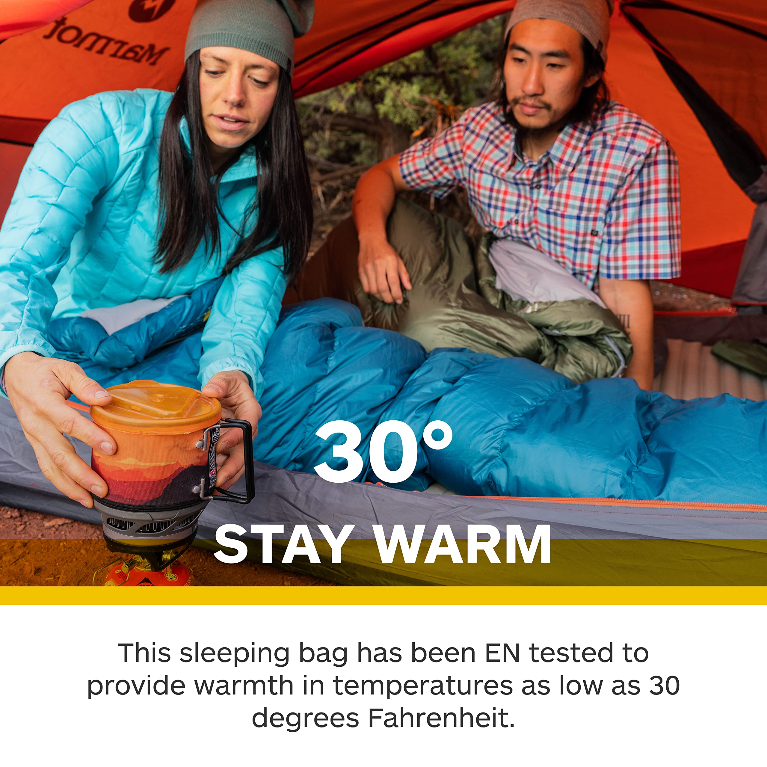 Marmot Women’s Lozen Long Mummy Sleeping Bag | Down-Filled, Lightweight, 30-Degree Rating, Late Night/Steel Onyx, Regular
