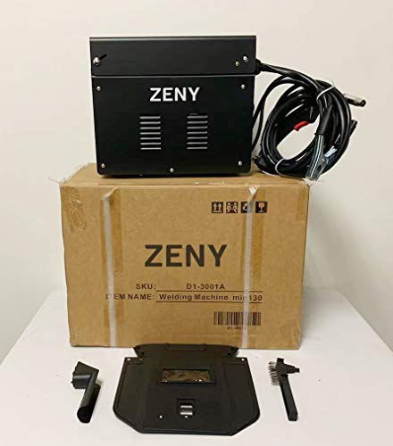 ZENY MIG130 Gas-Less Flux Core Wire Automatic Feed Welder Welding Machine w/Free Mask AC Current 60 AMP - Commercial Grade - 110 V