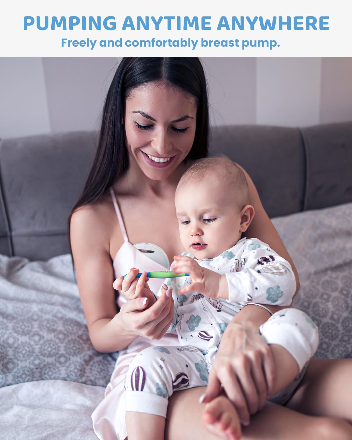 NICEGREEN LIFE Breast Pumps Hands-Free, Wearable Breast Pump for Breastfeeding, 3 Modes & 12 Levels with LED Display, Low Noise with Memory Function Electric Rechargeable Pump