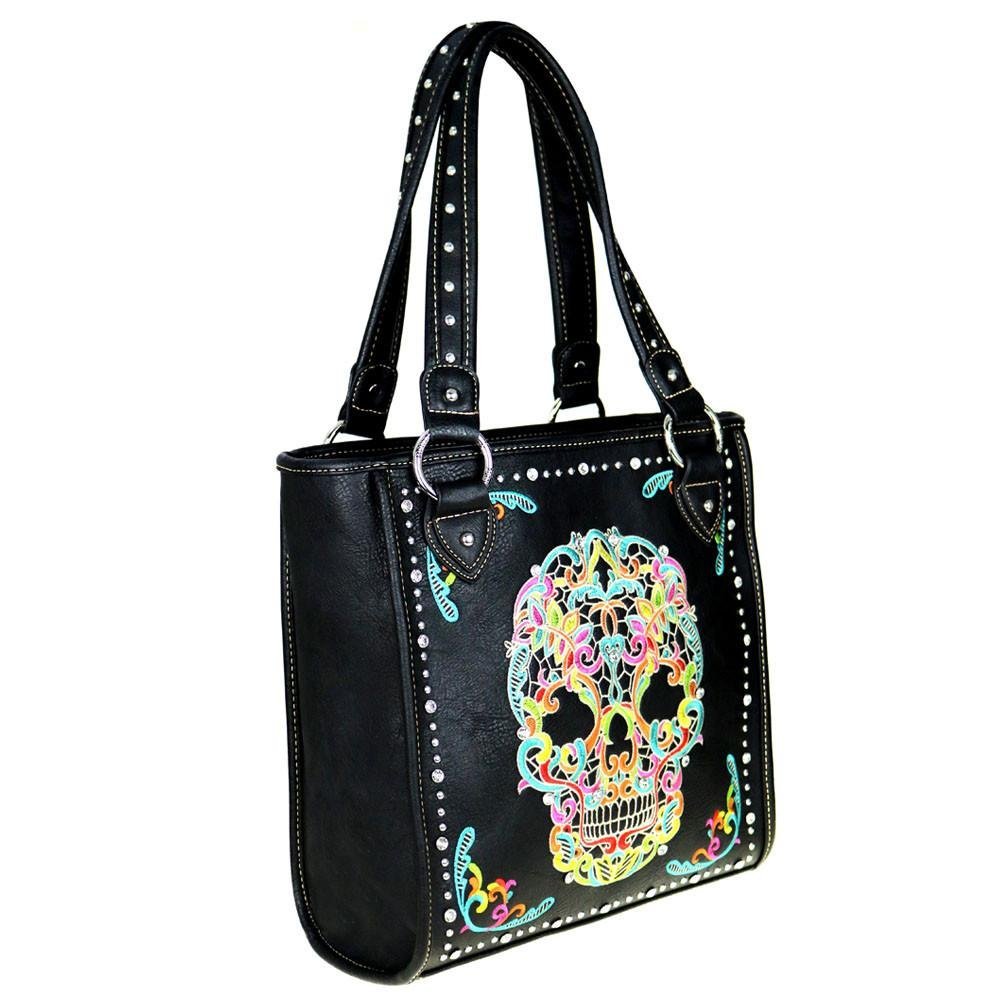 Montana West MW494G-8113 Sugar Skull Collection Concealed Handgun Tote (Multicolor)