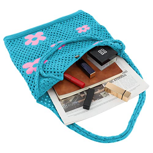 Shoulder Aesthetic Tote Bag for Women,Beach Bag Shoulder tote bag Hobo,Shopping Handbag Accessories（Blue）