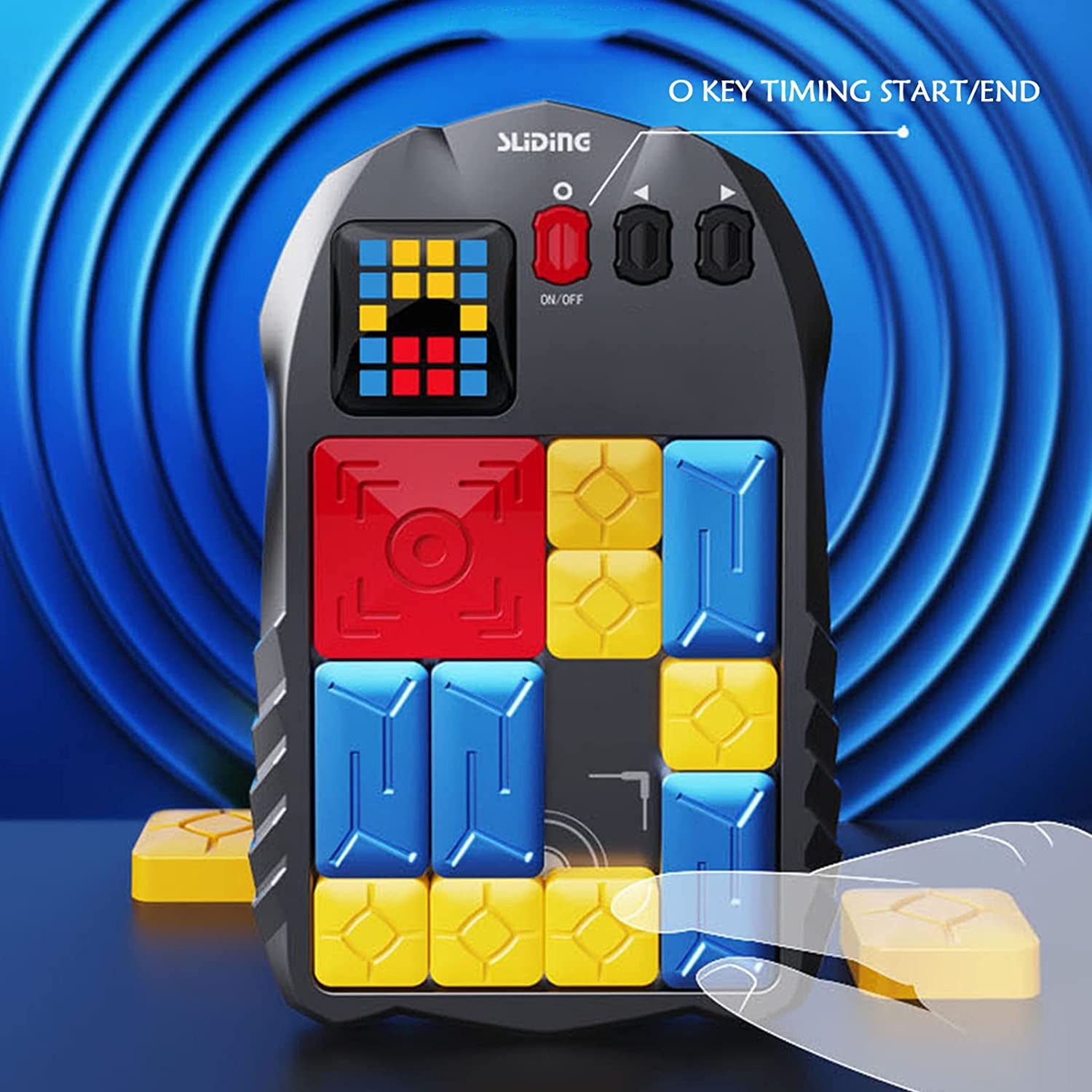 Sliding Puzzle Electronic Magnetic Games, 500 Levelled UP Challenges Brain Teaser Puzzles, Interactive Handheld Games Console, Electronic Learning & Education Travel Toys for All Ages