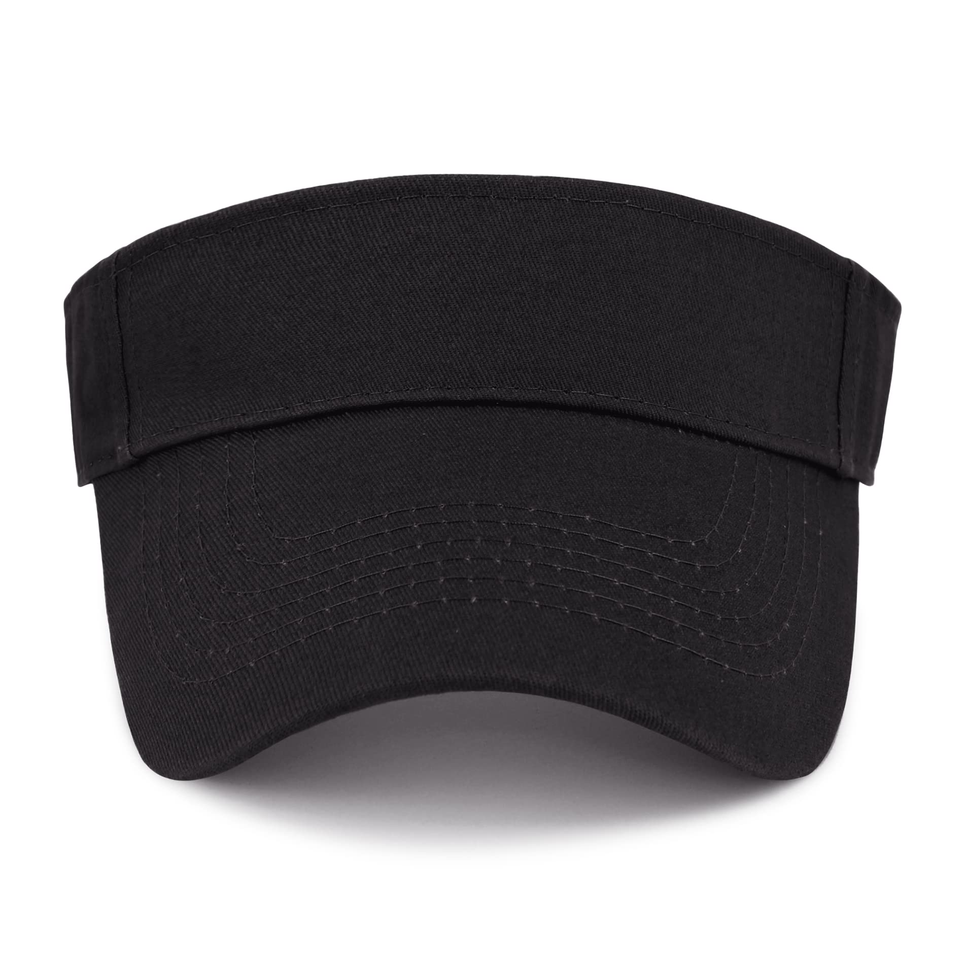 Sun Visor Hats Adjustable Cotton Sun Protection Cap Hats Tennis Golf Visor Hat Black&White&Navy