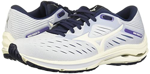 Mizuno Women's Wave Rider 24, Arctic Ice/Snow White, 9.5 B US