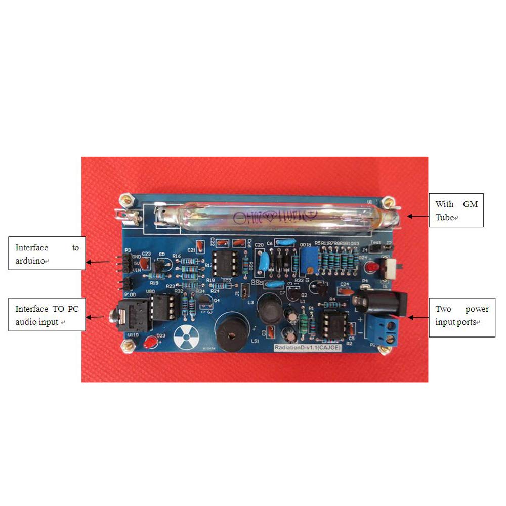 ZSEM Assembled DIY Geiger Counter Kit Module Nuclear Radiation Detector LCD Display with Sound and Light Alarm Function