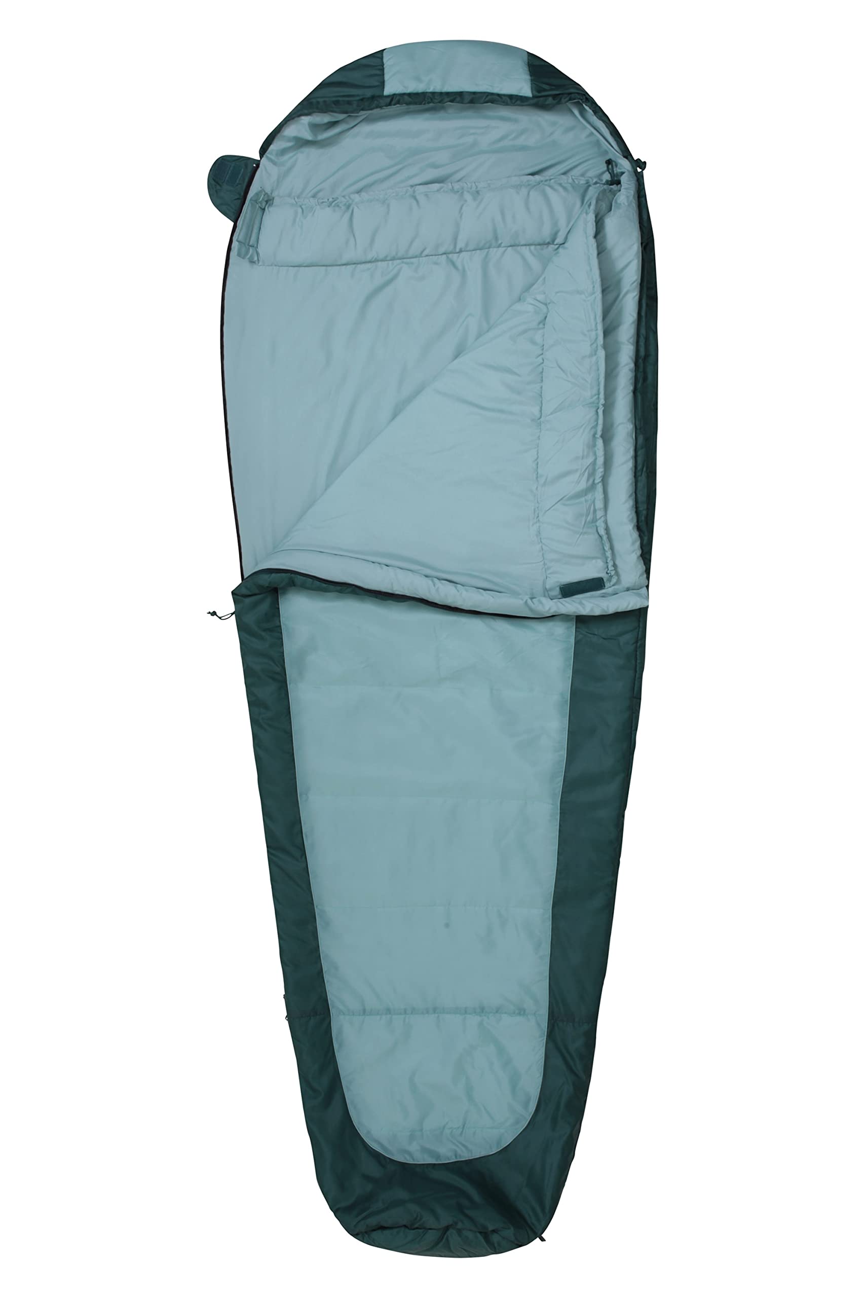 Mountain Warehouse Microlite Double Layer Sleeping Bag - Two-Way Zip Dark Teal Left Handed Zip - Regular Length
