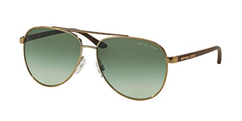 Michael Kors MK5007 HVAR Aviator Sunglasses For Women+ BUNDLE with Designer iWear Eyewear Kit(Rose Gold-Tone/Rose Gold Flash, 59)