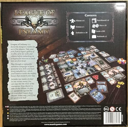 Mantic League of Infamy Master of Shadows KS Pledge - Occasionally Cooperative Dungeon Crawler Boardgame