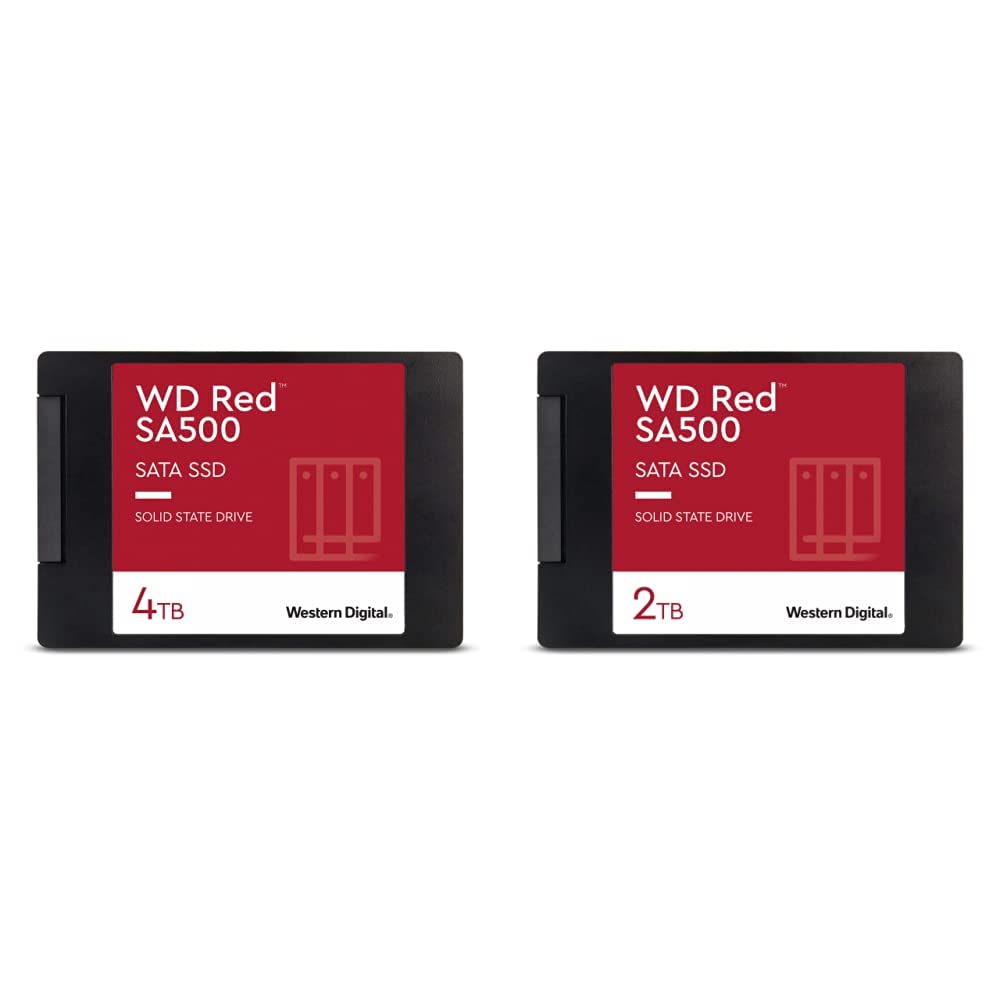 Western Digital 4TB + 2TB WD Red SA500 NAS 3D NAND Internal SSD Bundle