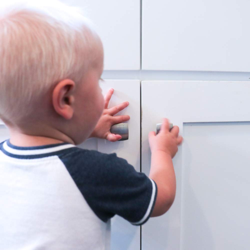 Magnetic Baby Safety Locks for Cabinets and Drawers by Subtle Baby - Strong Adhesive. No Screws Needed. Keep Kids Safe Child Proofing Kitchen and Bathroom. Installation Tool. Unlock or Lock Setting.