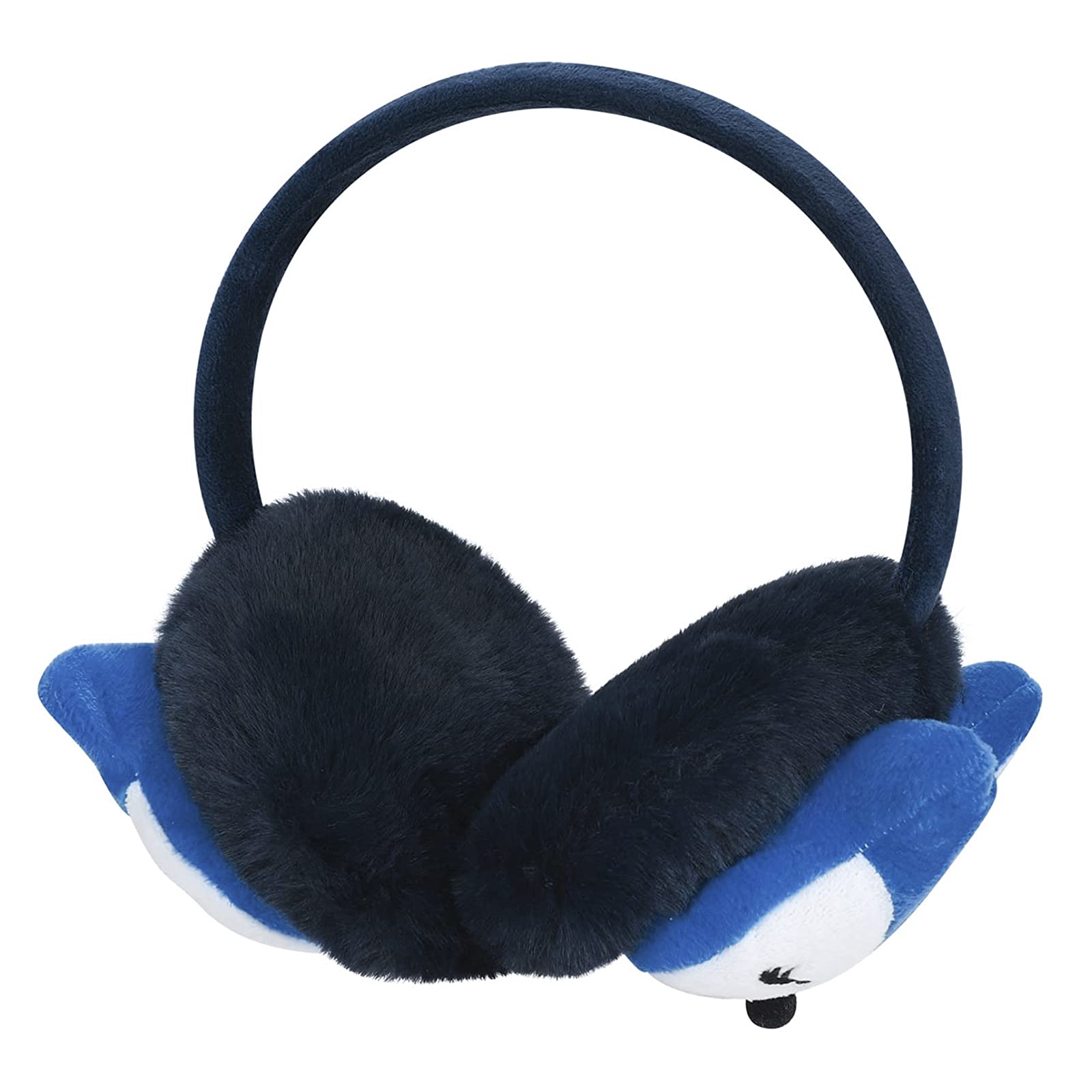 RONGXG Cute Fox Earmuff Girl Boy Plush Winter Warm Ear Muff Soft Furry Outdoor Ear Warmer Muff Kid Ear Cover Anti-Cold Ear Protector, Blue, One Size