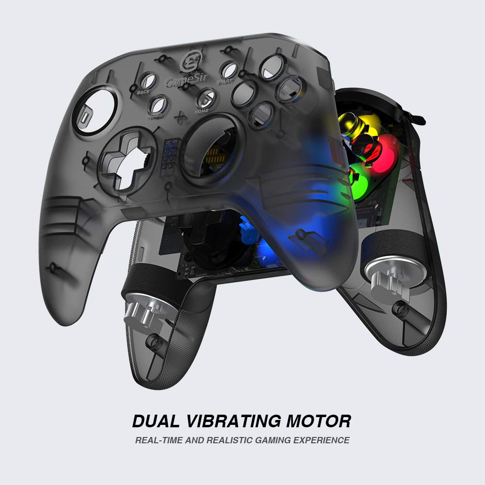 Wired PC Game Controller, GameSir T4w for Windows 7/8/8.1/10 with LED Backlight, Gamepad for PC with Dual-Vibration Turbo and Trigger Buttons (Renewed)