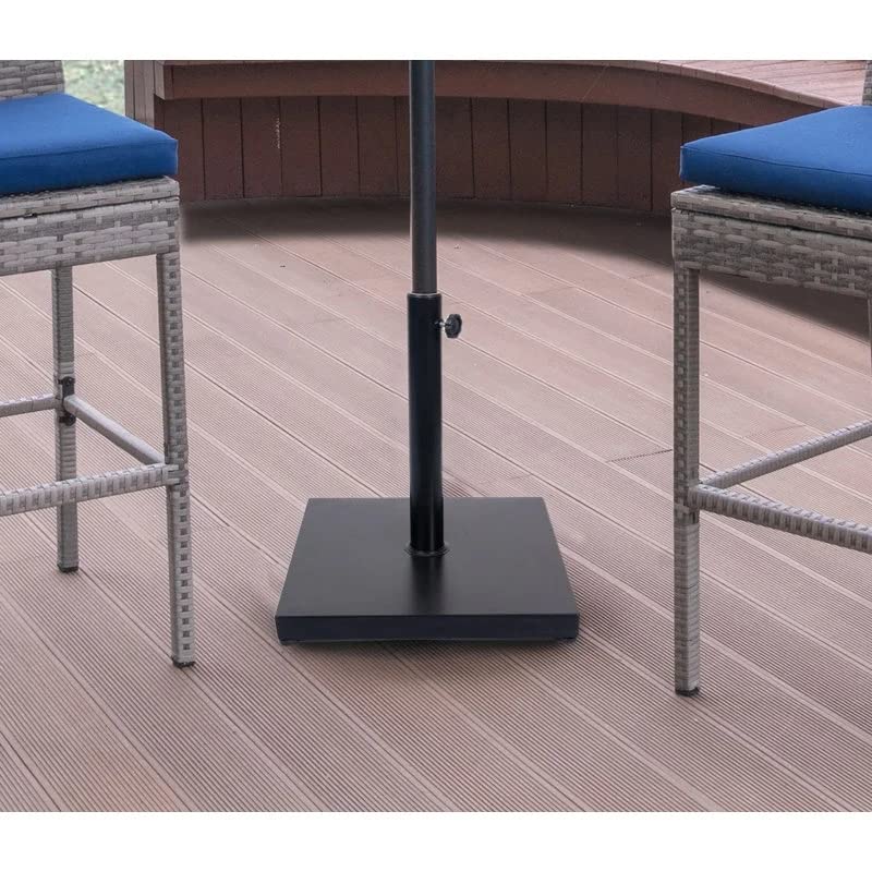 Sundale Outdoor Umbrella Stand 42lbs Heavy Duty Resin Square Umbrella Base,Black