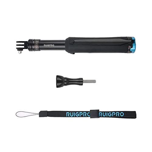 Ronyme Portable Selfie Stick Tripod Stand Extension Pole for Action Cameras - with Long Screw