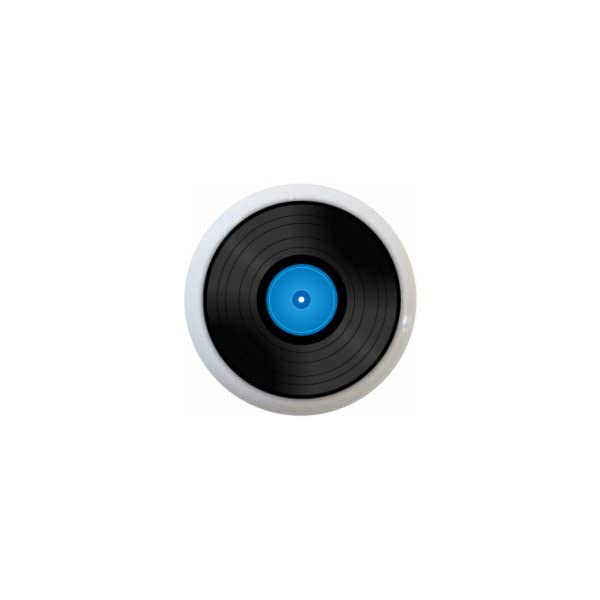 Vintage Retro 33RPM 45RPM Vinyl-look Records Decorative Ceramic Dresser Drawer Pulls Cabinet Cupboard Knobs (Blue)