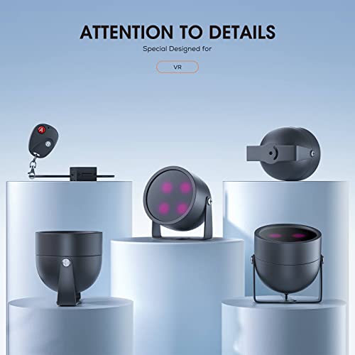 Tendelux AI4V IR Illuminator for VR Headsets, Wide Angle Infrared Light for Enhancing Tracking Sensitivity in The Dark, Compatible with Meta Quest 2 & More Black