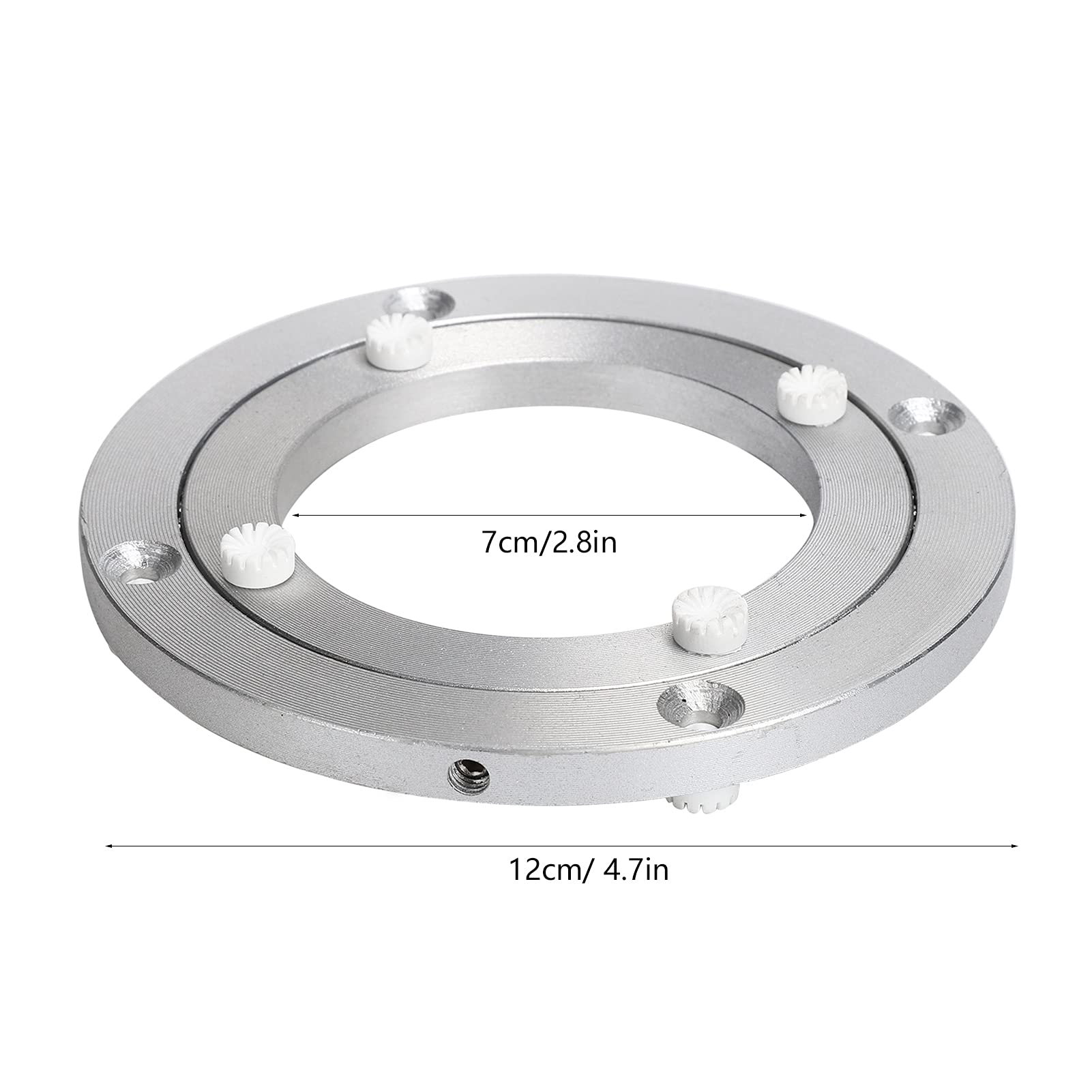 Silent Turntable Improved Cabinet & Drawer Organization Lazy Susans Mute Aluminum Alloy Non‑Slip Rotating Turntable Hardware for Dining‑Table of Homes and Hotels[5 inches]